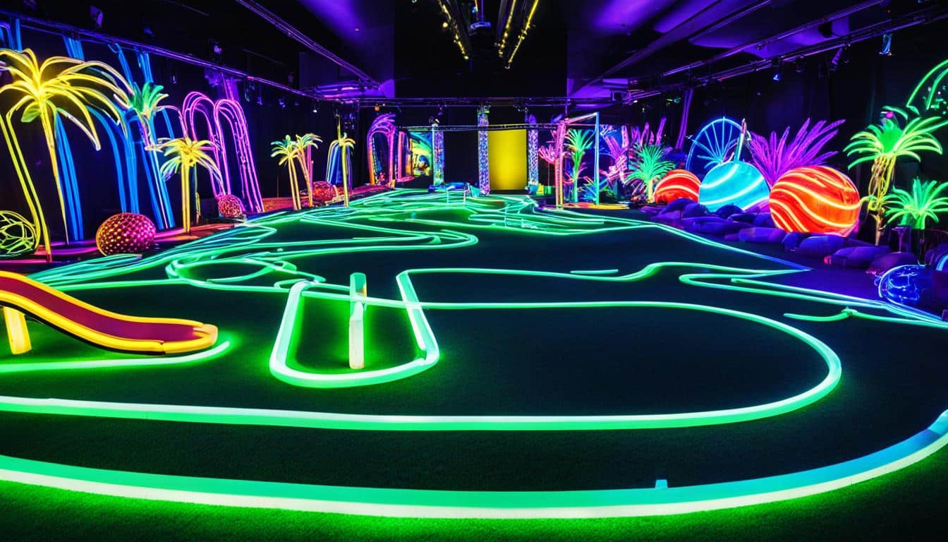 Schwarzlicht Minigolf in der Nähe - Standorte & Tipps